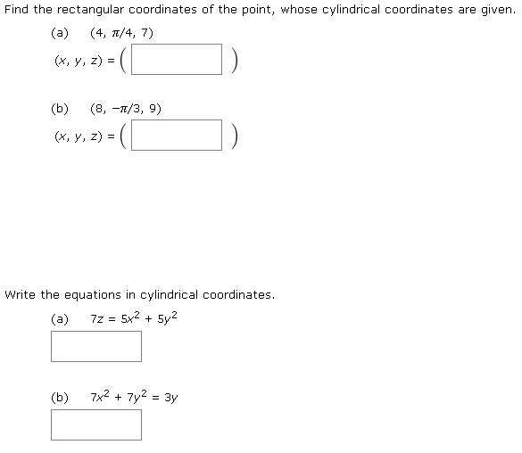 Solved Find the rectangular coordinates of the point, whose | Chegg.com