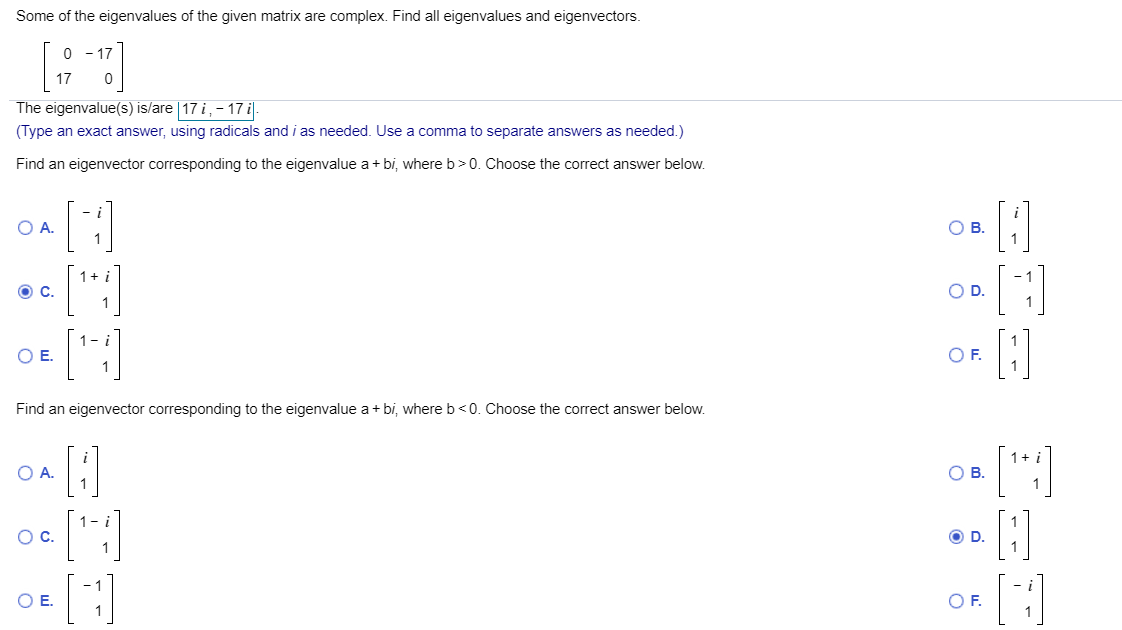 Solved Some of the eigenvalues of the given matrix are | Chegg.com