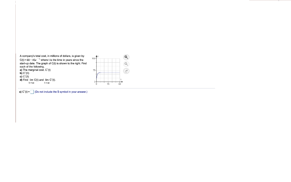 Solved a) C'(L) = (Do not include the $ symbol in your | Chegg.com
