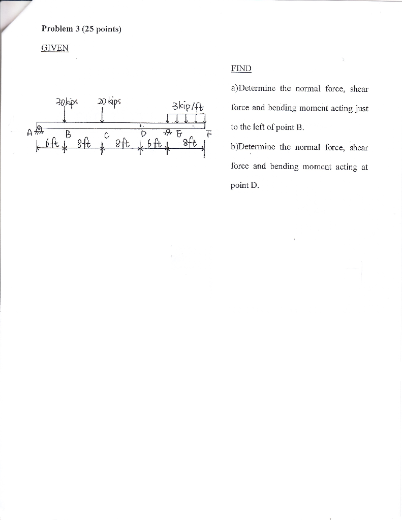 Solved Problem 3 (25 points) GIVEN FND a)Determine the | Chegg.com Solved Problem 3 (25 points) GIVEN FND a)Determine the | Chegg.com