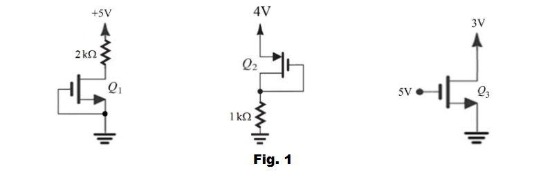 Solved Device parameters for PMOS and NMOS in Fig. 1 are | Chegg.com