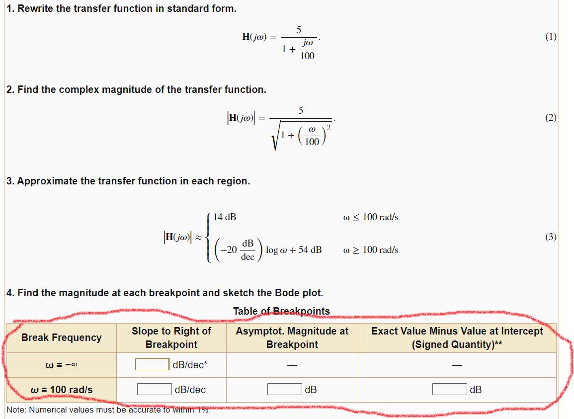 Solved 1. Rewrite the transfer function in standard form. 5 | Chegg.com