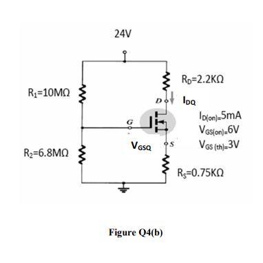 Solved Referring to the circuit shown in Figure Q4(b), | Chegg.com