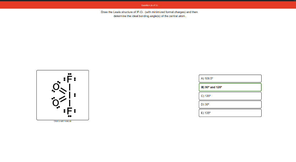 Solved Draw the Lewis structure of IF₂O₂⁻ (with minimized | Chegg.com