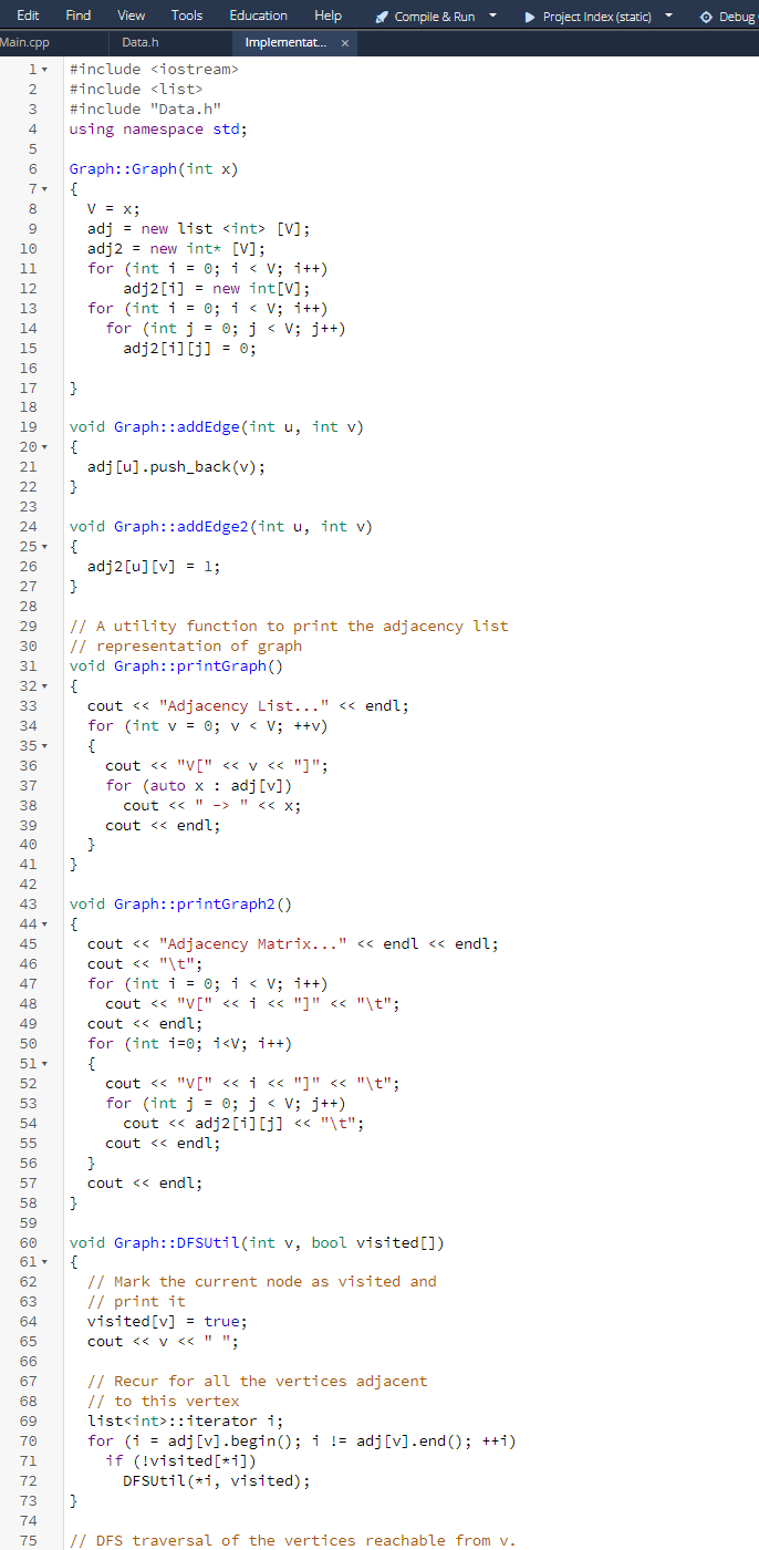Solved Requirements & Specifications • Create a separate | Chegg.com