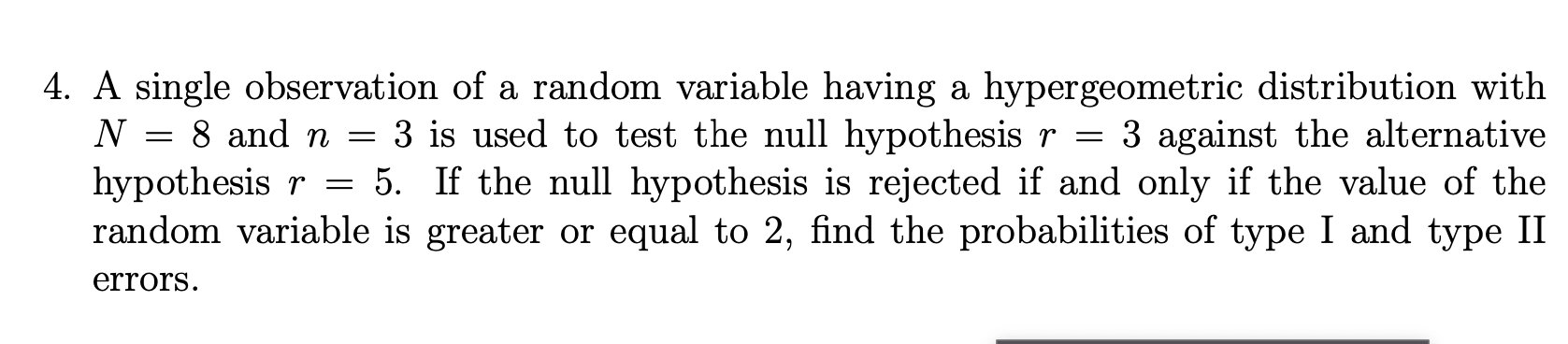 Solved 4. A single observation of a random variable having a | Chegg.com