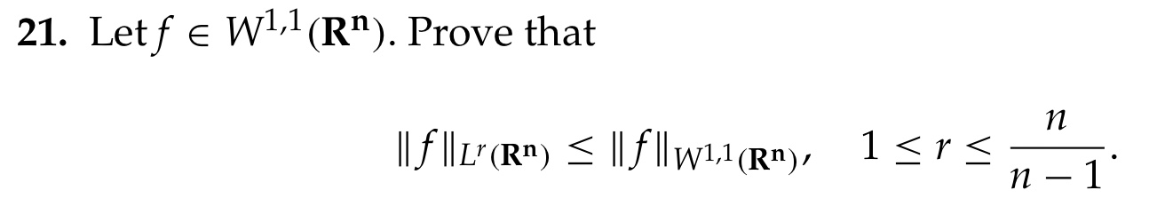 Solved Let finW1,1(Rn). ﻿Prove | Chegg.com