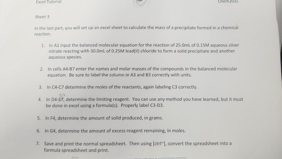 Solved i need help setting up this excel sheet from | Chegg.com