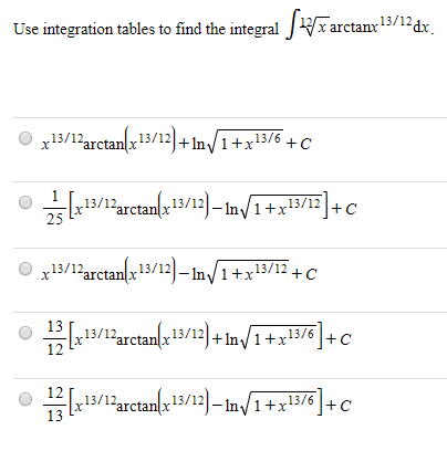 Solved Use integration tables to find the integral Jx | Chegg.com