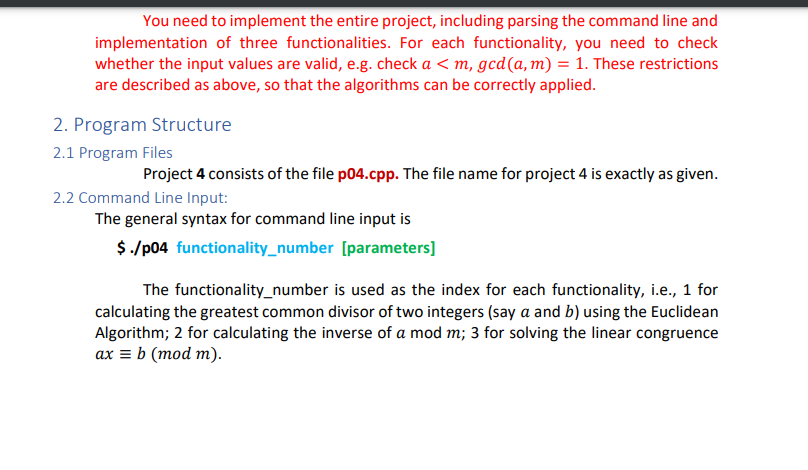 Solved In this project, you need to implement a toolkit to | Chegg.com