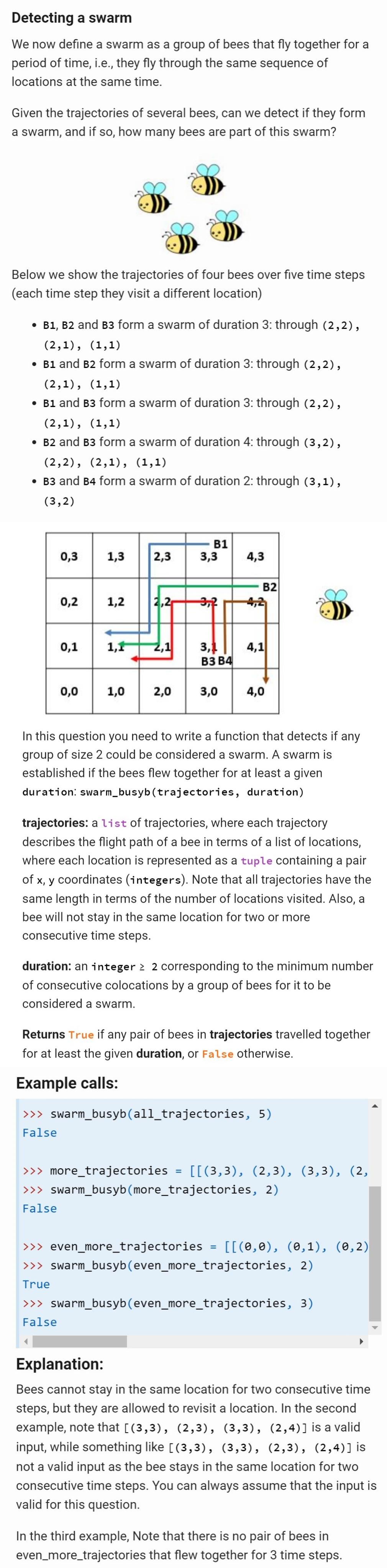 Solved use python please >>> all_trajectories = [[(3,3), | Chegg.com