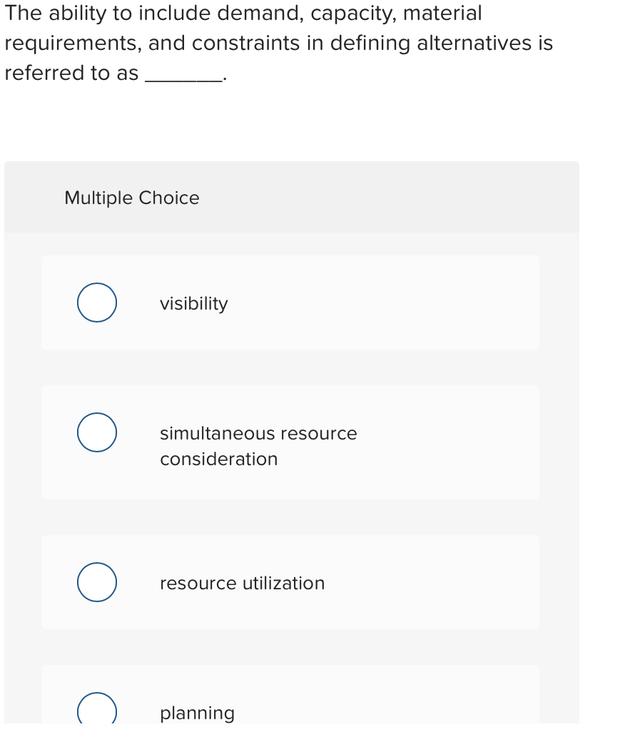 Solved The Ability To Include Demand Capacity Material Chegg solved-the-ability-to-include-demand-capacity-material-chegg