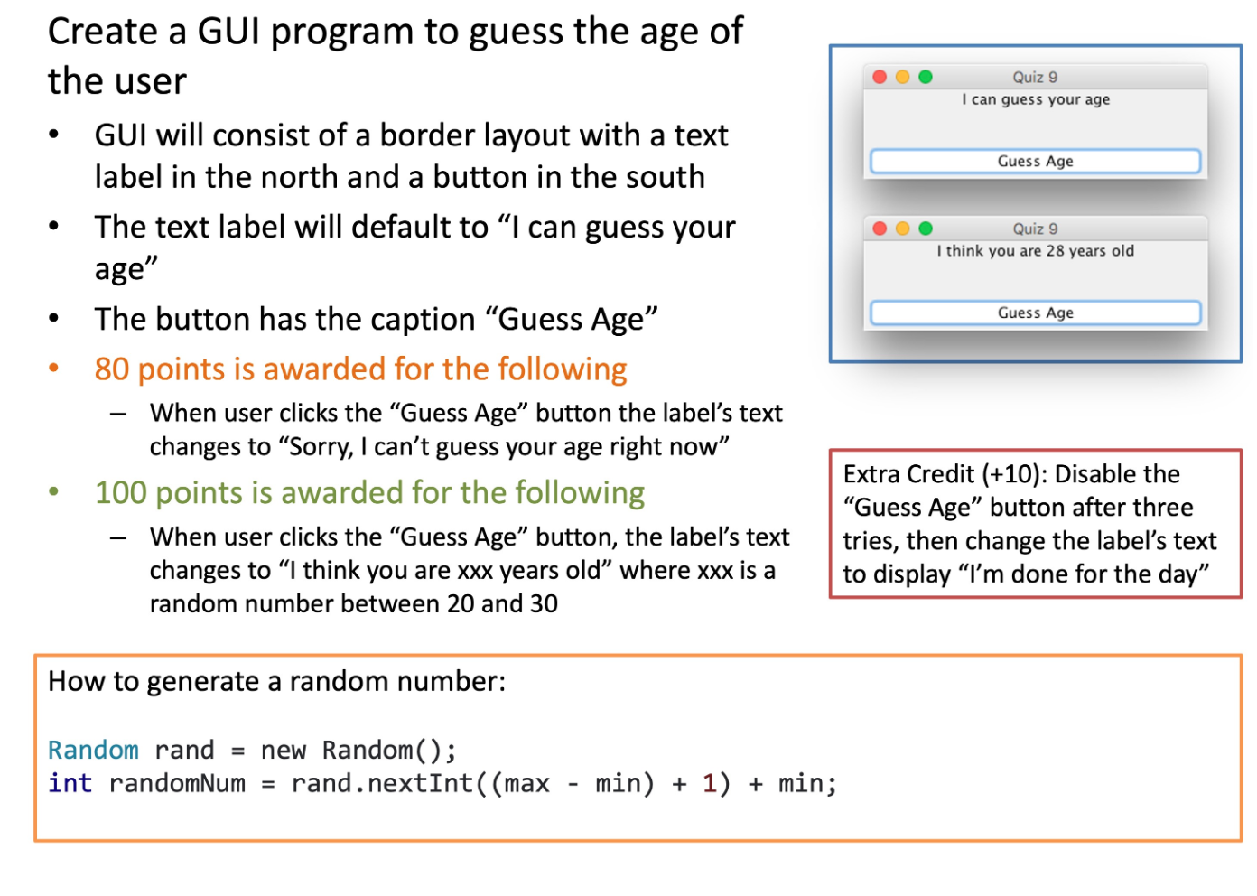 Solved Quiz 9 I can guess your age Guess Age Quiz 9 I think | Chegg.com