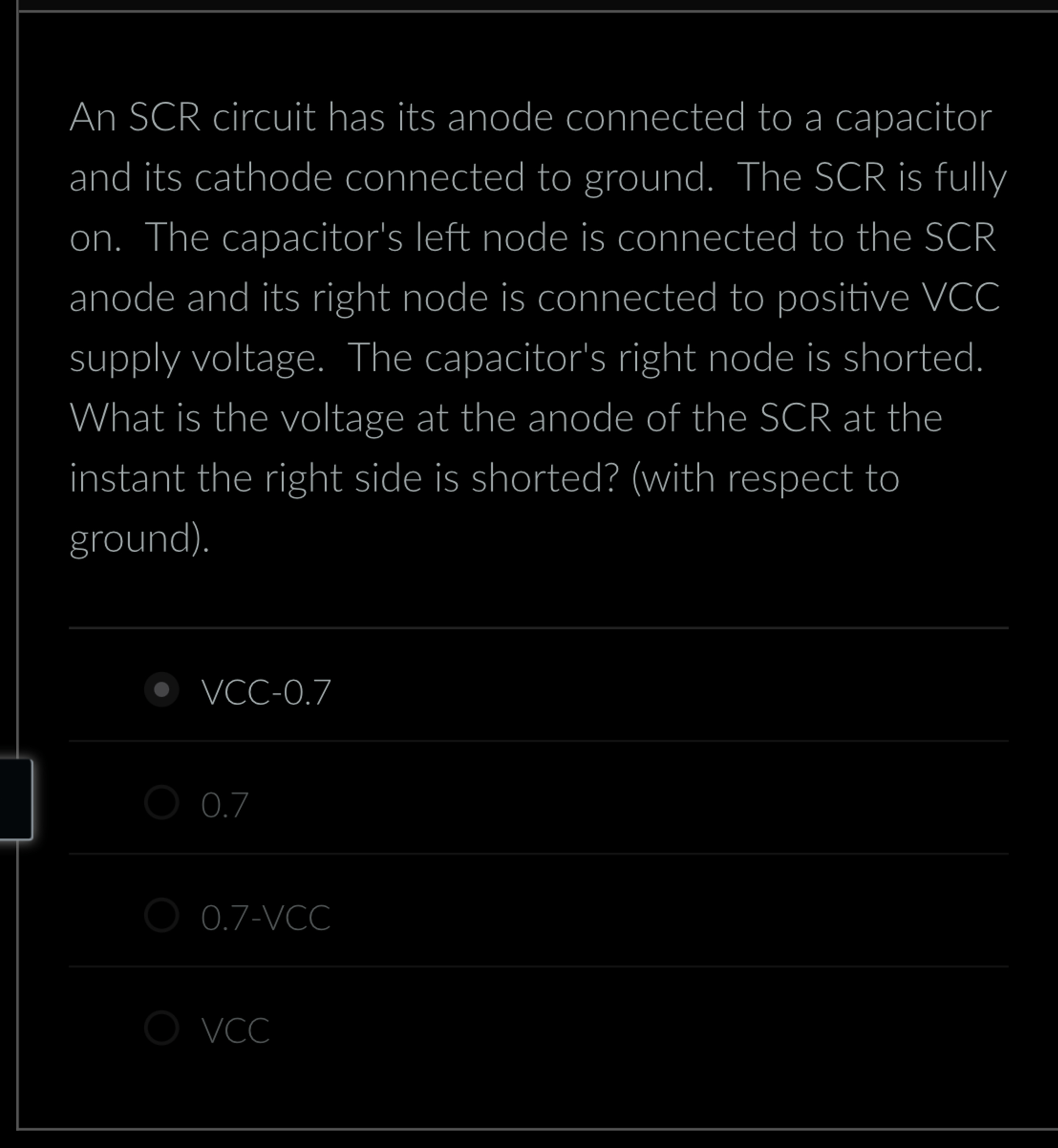 Solved An SCR circuit has its anode connected to a | Chegg.com