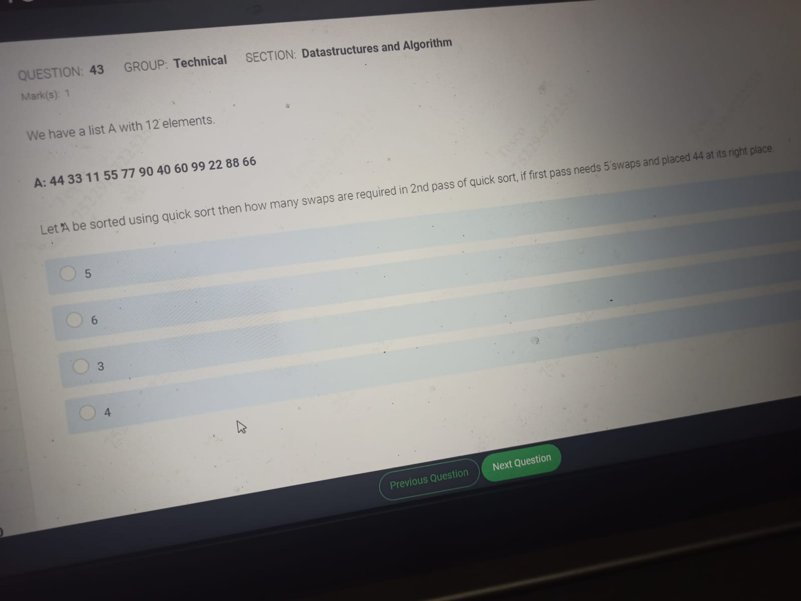 Solved A: 443311557790406099228866 Let A be sorted using | Chegg.com