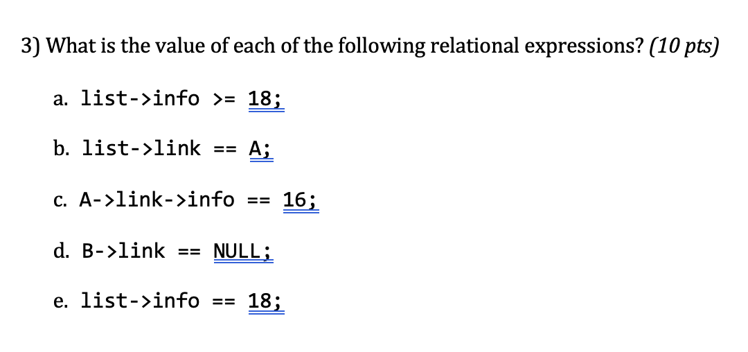 Solved \r\n3) What is the value of each of the following | Chegg.com