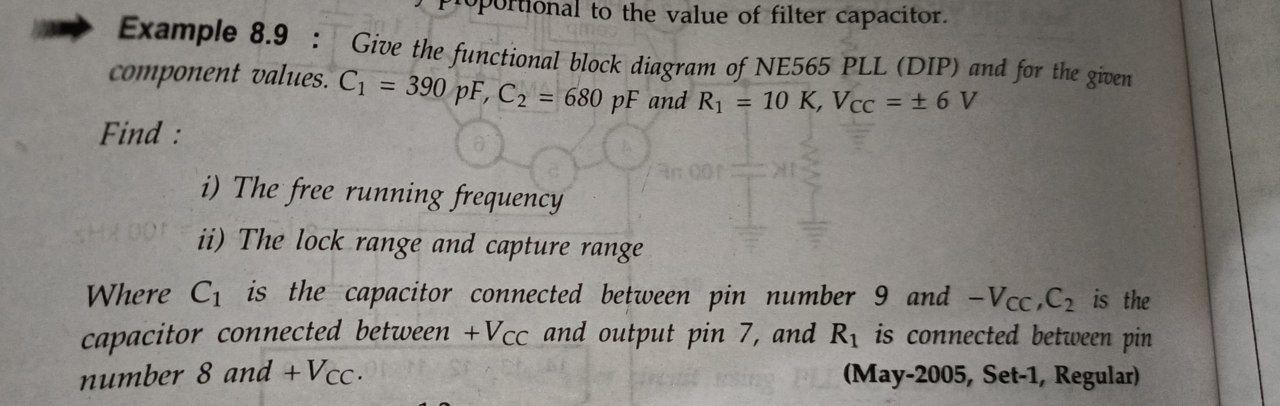 Solved GO onal to the value of filter capacitor. Example 8.9 | Chegg.com
