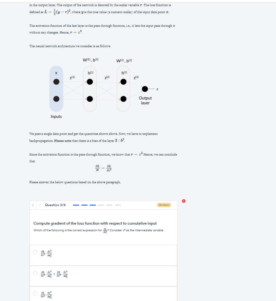 Solved in the output layer. The output of the network is | Chegg.com