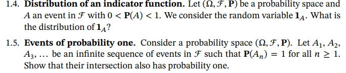 Solved 1.4. Distribution of an indicator function. Let | Chegg.com