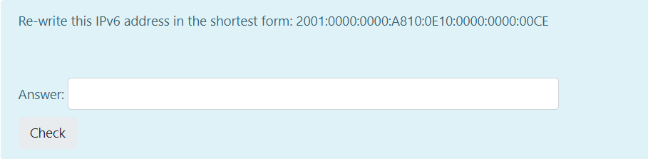 Solved Re-write this IPv6 address in the shortest form: | Chegg.com