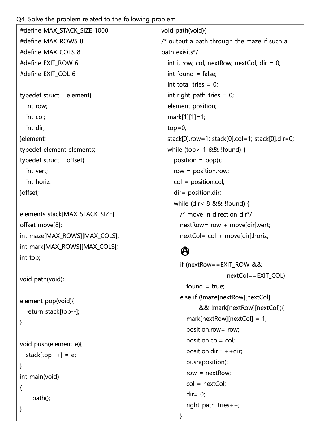Solved Q4. Solve the problem related to the following | Chegg.com