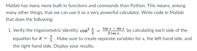 Solved Matlab has many more built-in functions and commands | Chegg.com