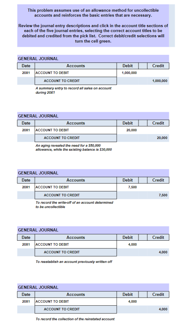 Solved This problem assumes use of an allowance method for | Chegg.com