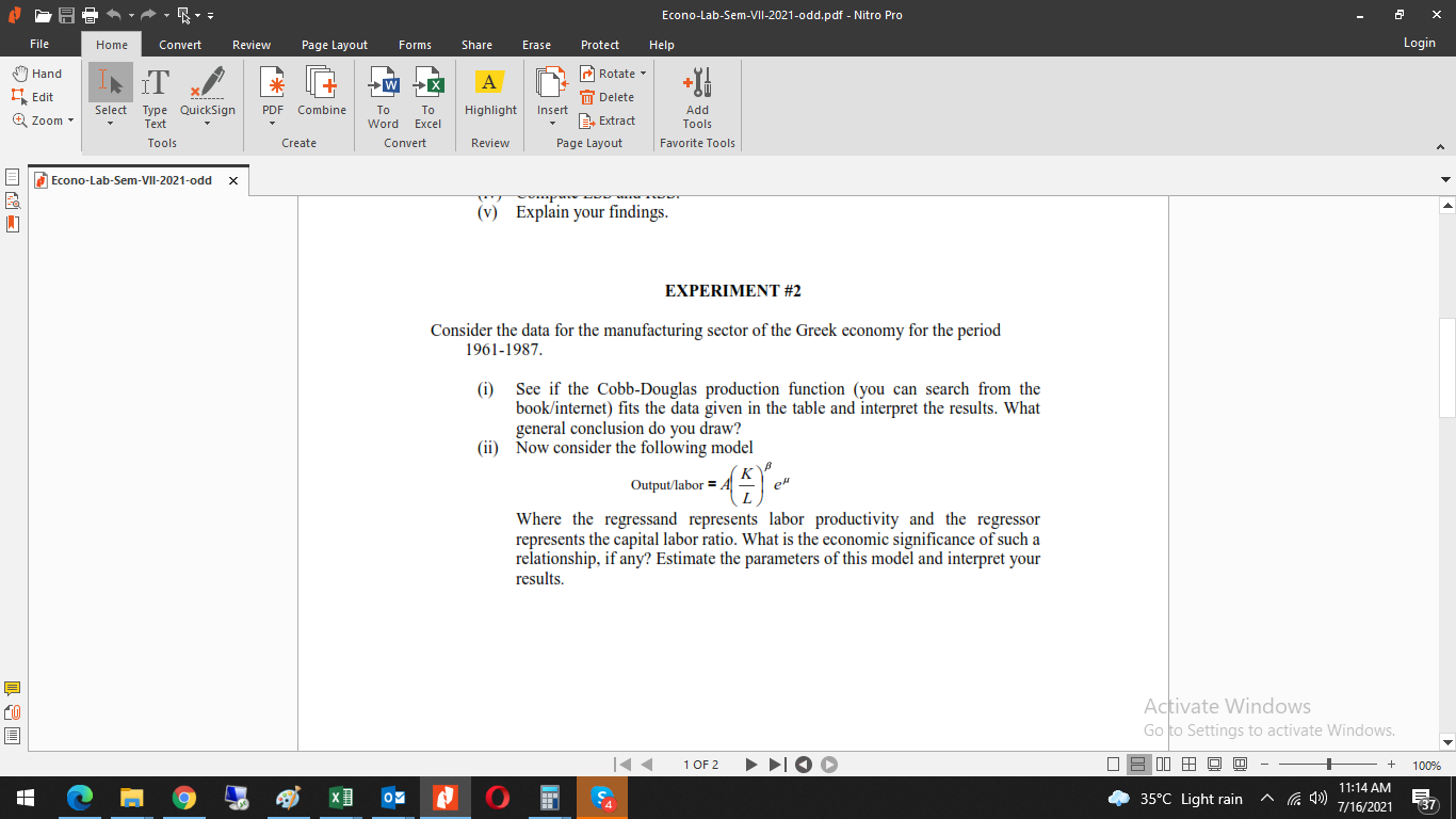 Solved Econo-Lab-Sem-VII-2021-odd.pdf - Nitro Pro х File | Chegg.com