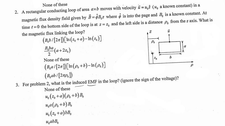 Solved None of these 2. A rectangular conducting loop of | Chegg.com