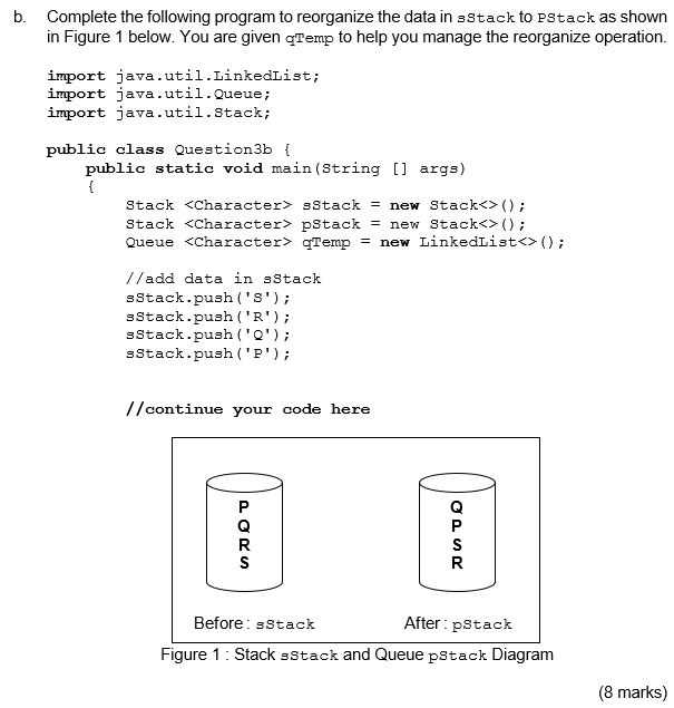 Solved b. Complete the following program to reorganize the | Chegg.com