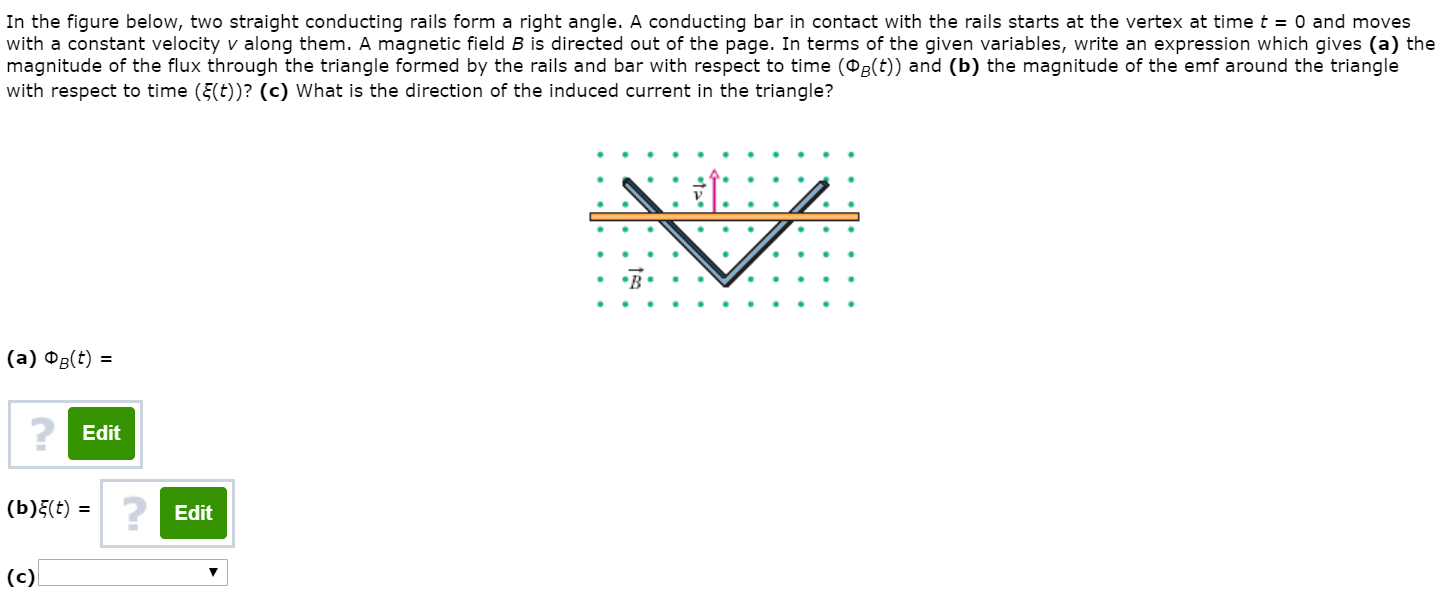 Solved In the figure below, two straight conducting rails | Chegg.com
