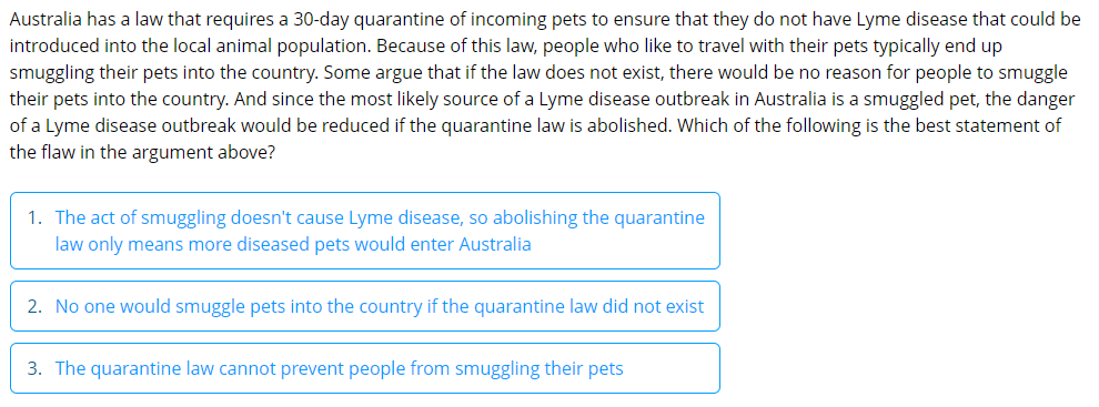 Solved Australia has a law that requires a 30-day quarantine | Chegg.com