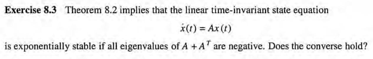 Solved Exercise 8.3 Theorem 8.2 implies that the linear | Chegg.com