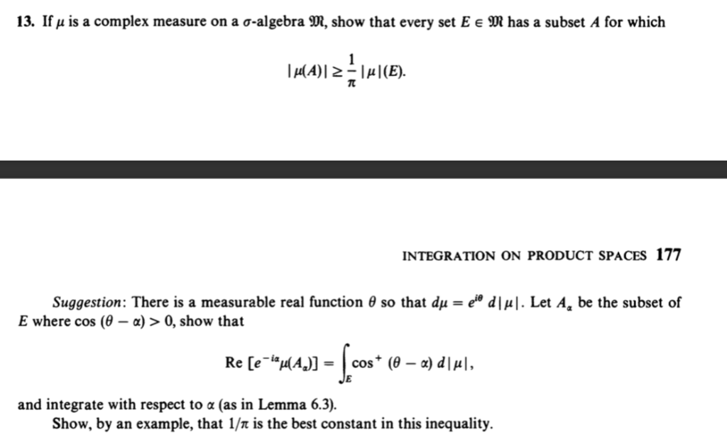 13. If μ is a complex measure on a σ-algebra 9R, show | Chegg.com