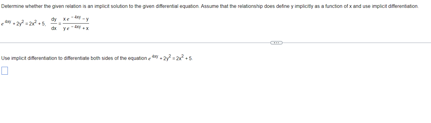 Solved Determine Whether The Given Relation Is An Implicit 9762