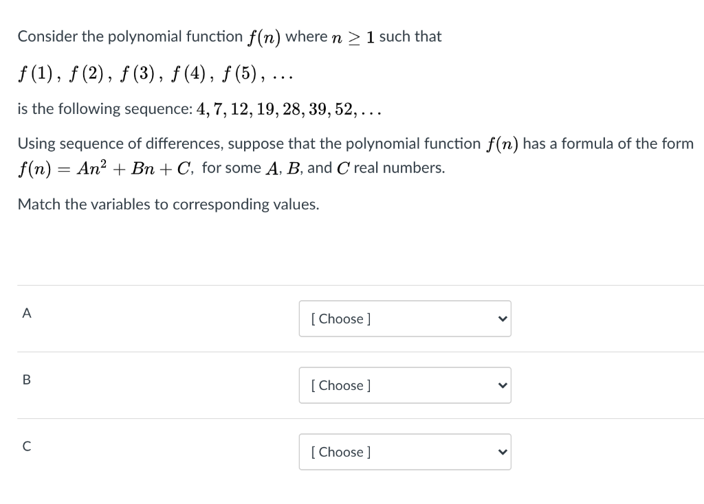 Solved Consider the polynomial function f(n) where n > 1 | Chegg.com