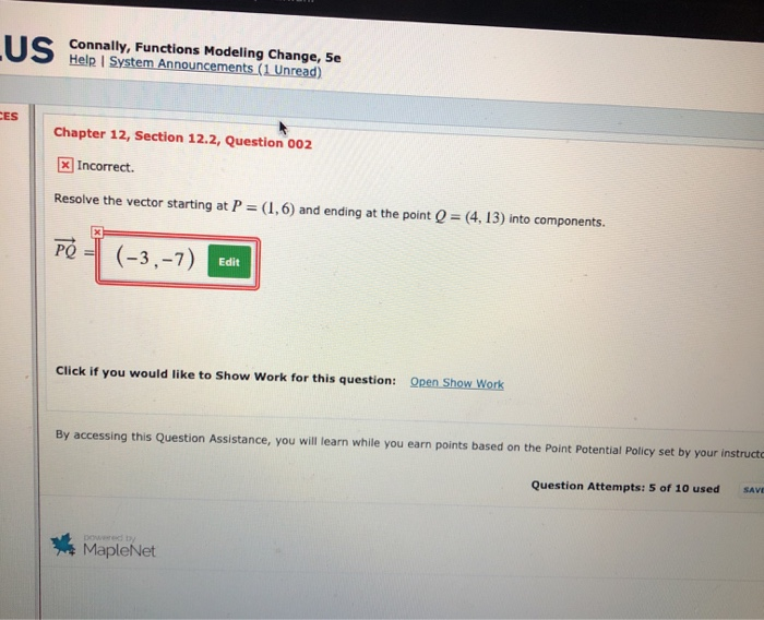 Solved Connally, Functions Modeling Change, Se ES Chapter | Chegg.com