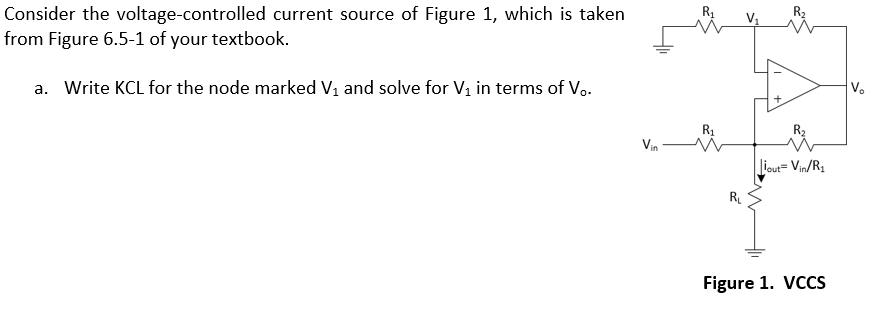 Solved Consider the voltage-controlled current source of | Chegg.com