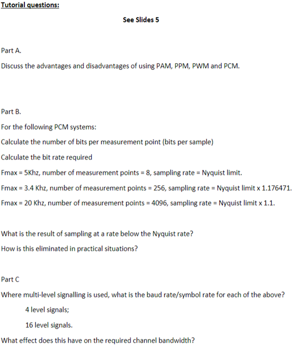 Solved Tutorial questions:See Slides 5Part A.Discuss the | Chegg.com