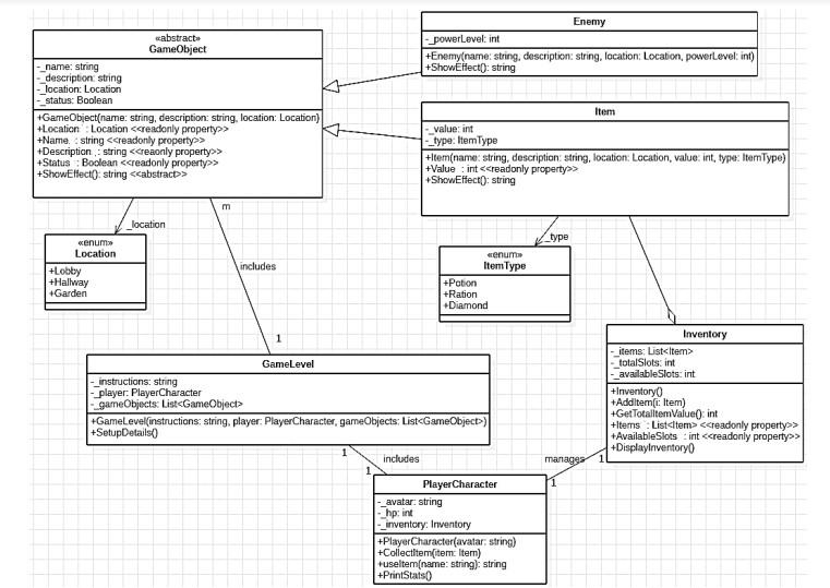 GameObject: A game object has a name, description, | Chegg.com