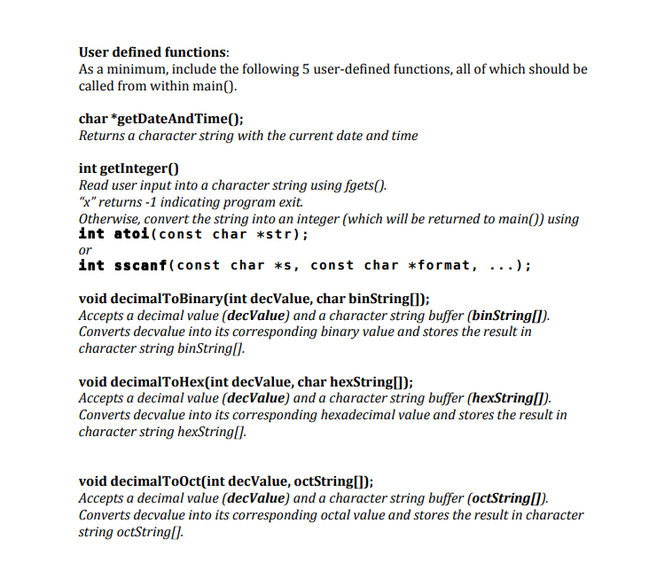 Solved ConvertDec to Hex-Oct-Bin.c | Chegg.com