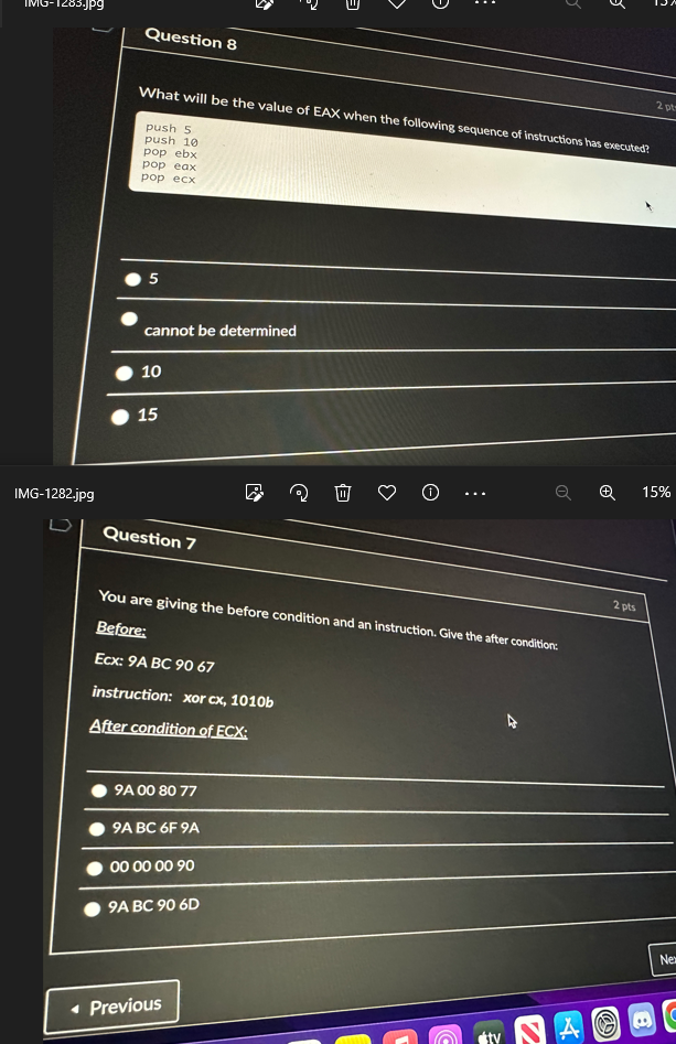 Solved What will be the value of EAX when the following | Chegg.com