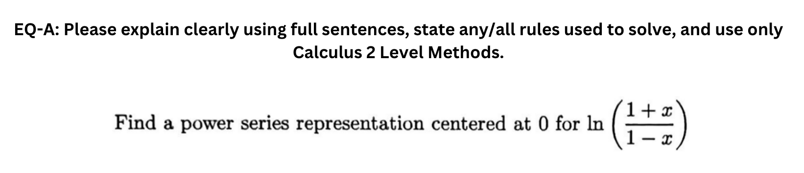 Solved EQ-A: Please explain clearly using full sentences, | Chegg.com