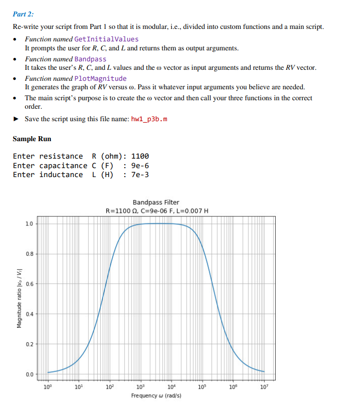 Solved Please respond in python A band-pass filter passes | Chegg.com