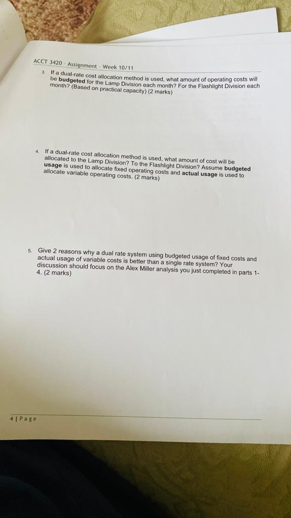 Solved ACCT 3420 - Assignment - Week 10/11 3. If a dual-rate | Chegg.com