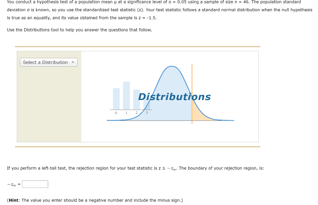 Solved You conduct a hypothesis test of a population mean p | Chegg.com