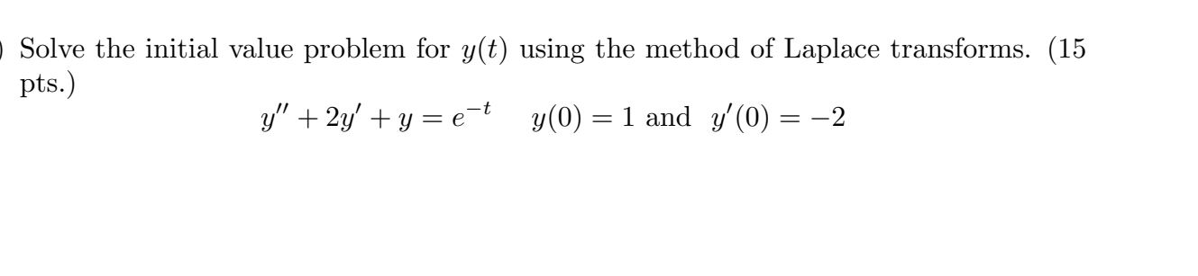 Solved Use the definition of the Laplace transform to find | Chegg.com