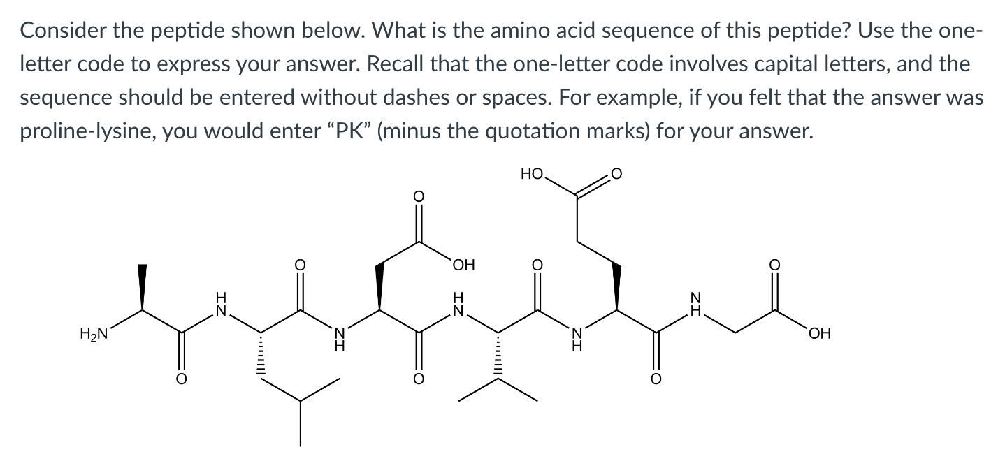 Solved Consider the peptide shown below. What is the amino | Chegg.com