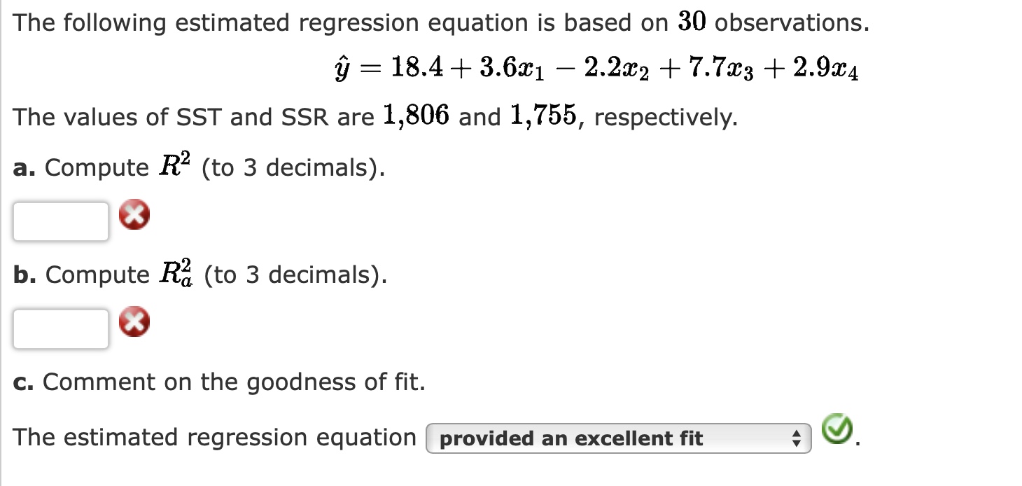 Solved The following estimated regression equation is based | Chegg.com
