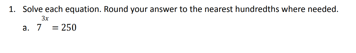 Solved Solve each equation. Round your answer to the nearest | Chegg.com
